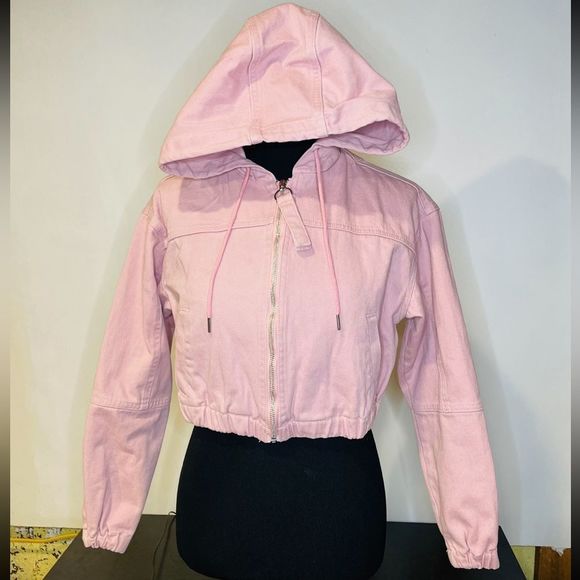 Stoosh | Jackets & Coats | Stooshlight Pink Jean Jacket W Hoods S ...